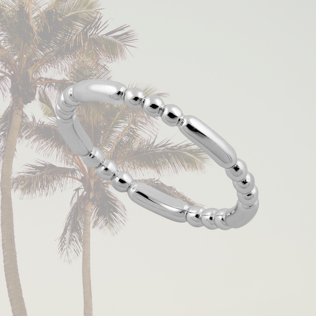 Simple Beaded Stacking Ring Sterling Silver – Sea Candy Jewelry